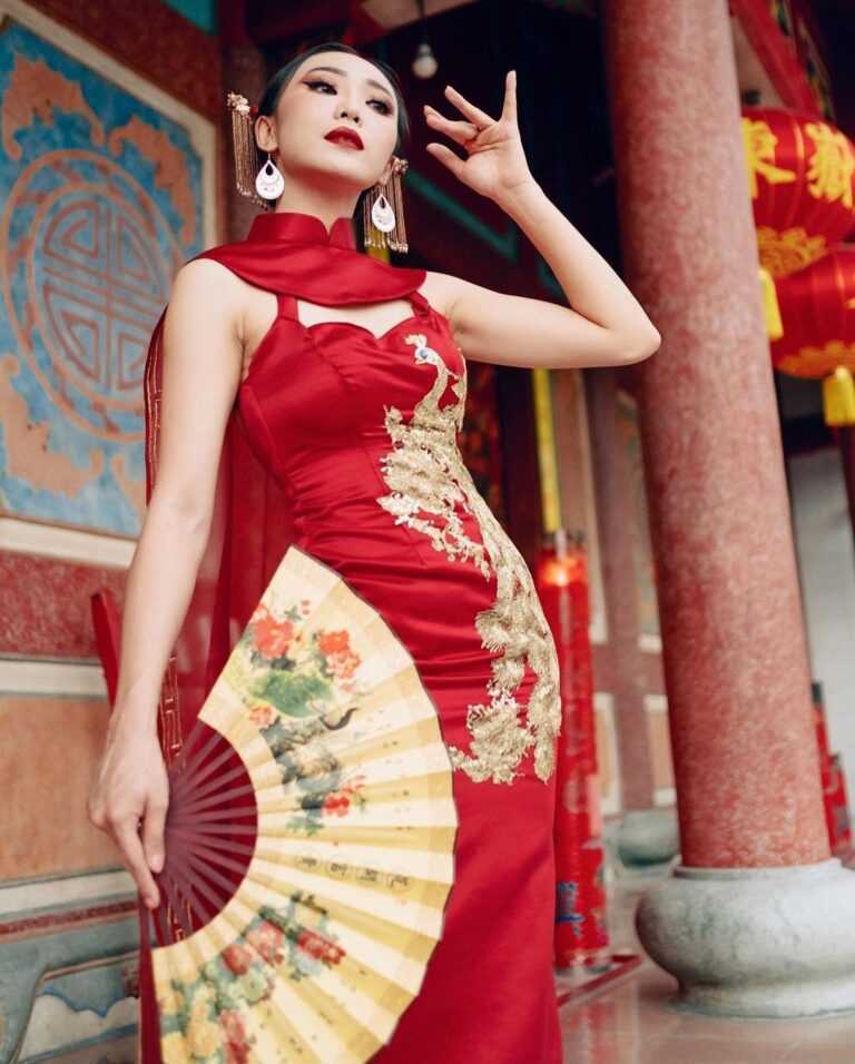 Cheongsam Dress Sangjit Modern - Uptown Gown Sewa / Custom
